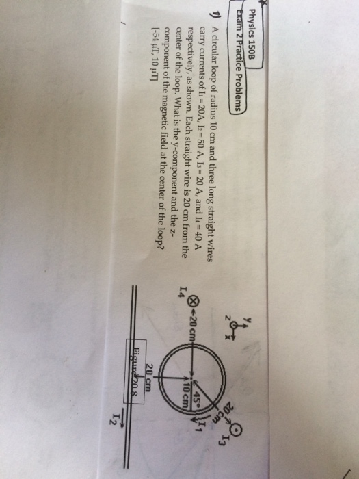 Solved A circular loop of radius 10 cm and three long | Chegg.com