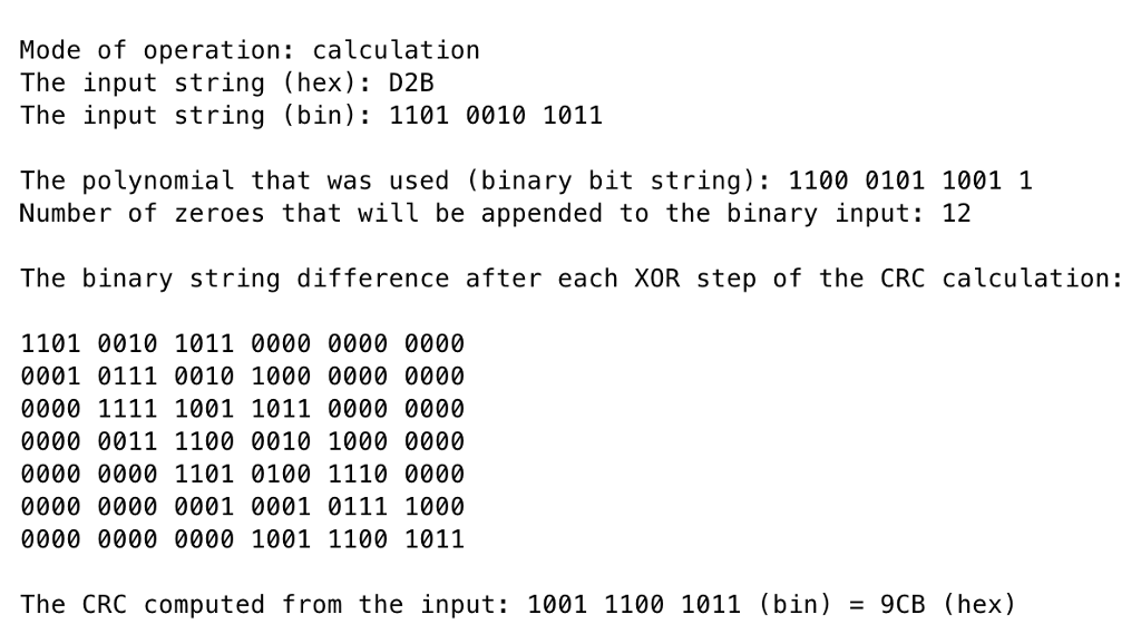 C programming I need to write a CRC-12 program taking | Chegg.com