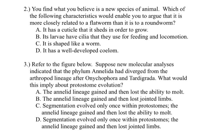 Solved 2.) You find what you believe is a new species of | Chegg.com
