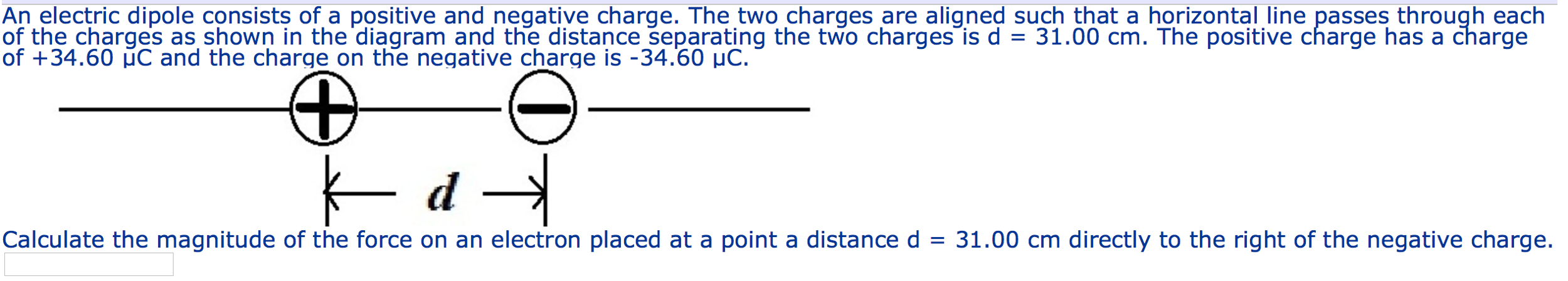 Solved An electric dipole consists of a positive and | Chegg.com