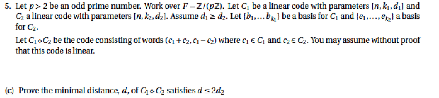 5. Let p > 2 be an odd prime number. Work over F = | Chegg.com