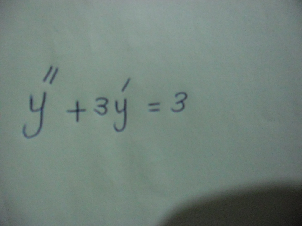 Solved y +3y =3 /y =y | Chegg.com