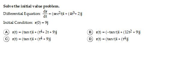 Solved solve the initial value problem. Differential | Chegg.com