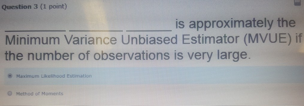 Solved Question 3 (1 point) is approximately the Minimum | Chegg.com