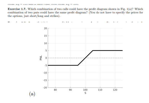 Solved Exercise 1.7. Which combination of two calls could | Chegg.com