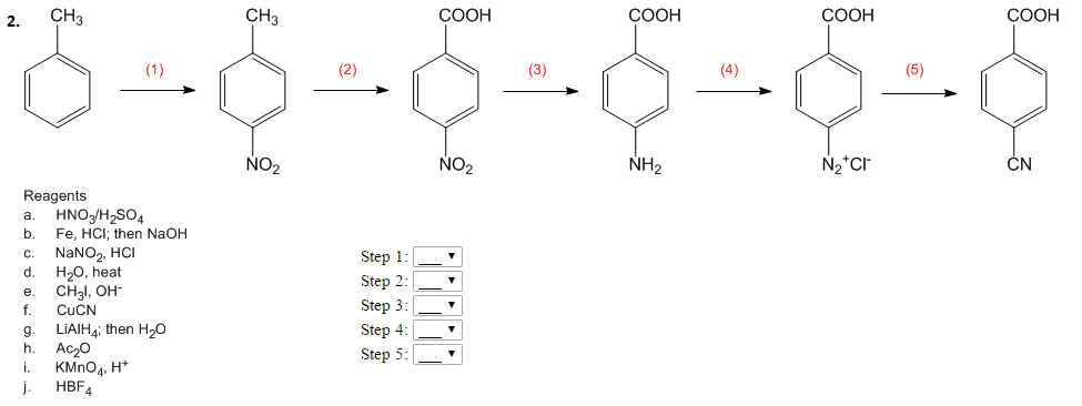 Solved From the list of list of reagents available, show how | Chegg.com
