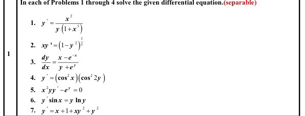 Solved In each of problems 1 through 4 solve the given | Chegg.com