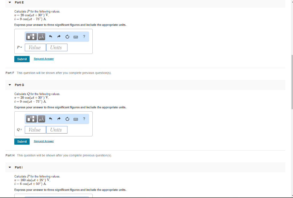 Solved The following sets of values for v and i pertain to | Chegg.com