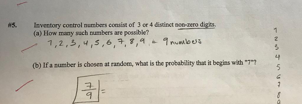 Solved Inventory control numbers consist of 3 or 4 distinct | Chegg.com