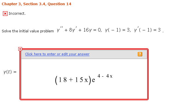 Solved Solve the initial value problem y" + 8y + 16y = 0, | Chegg.com