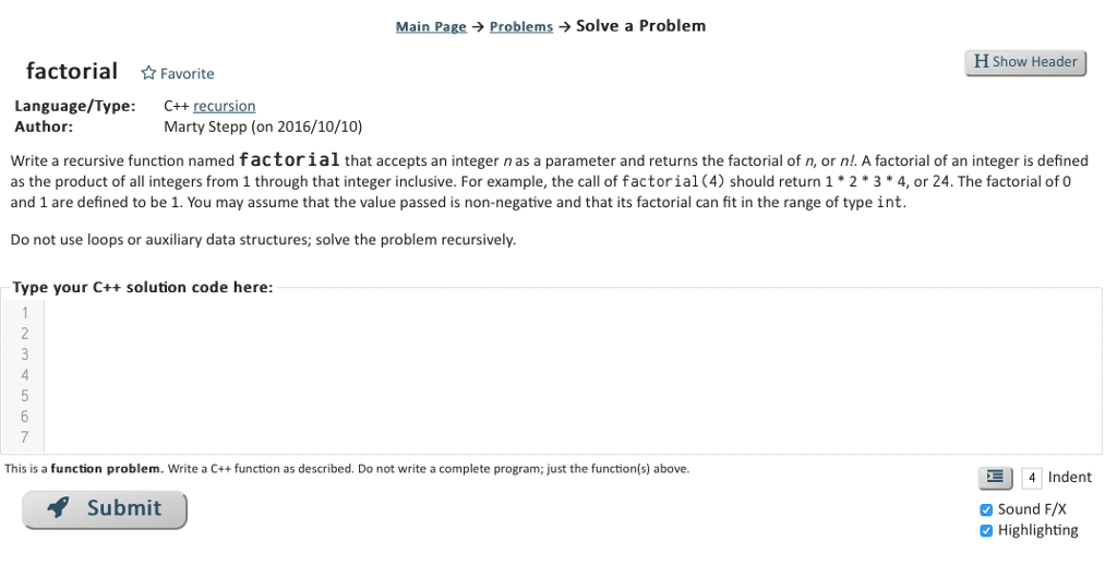 Solved MainPage→ Problems → Solve a Problem H Show Header | Chegg.com