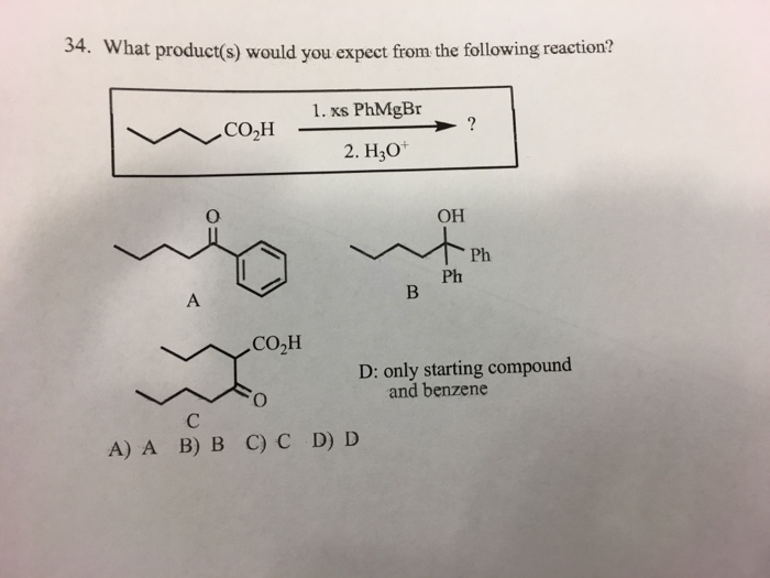Solved What product(s) would you expect from the following | Chegg.com