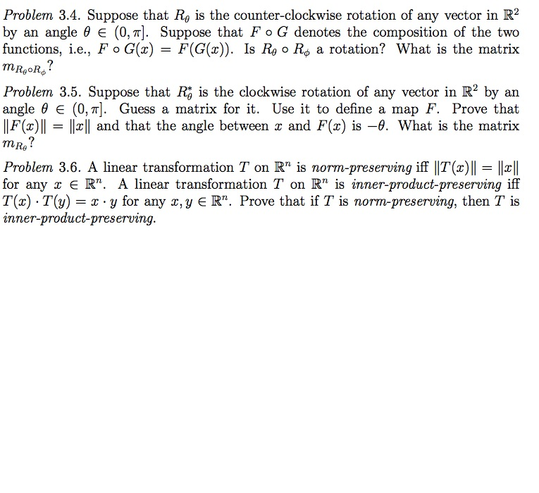 Problem 3.4 Suppose that R theta is the | Chegg.com