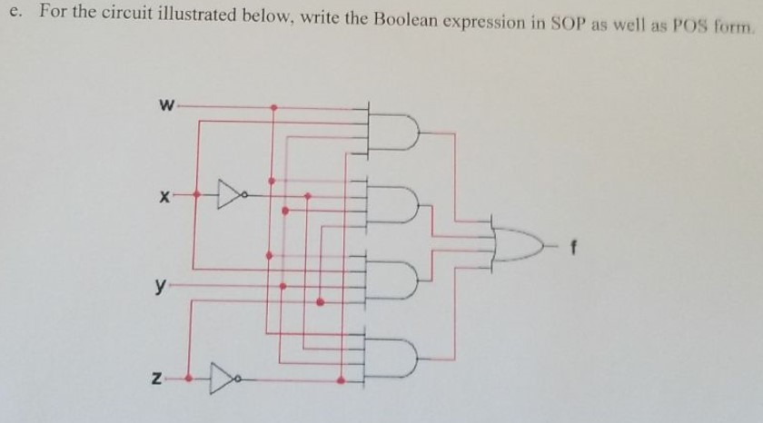 Solved e. For the circuit illustrated below, write the | Chegg.com