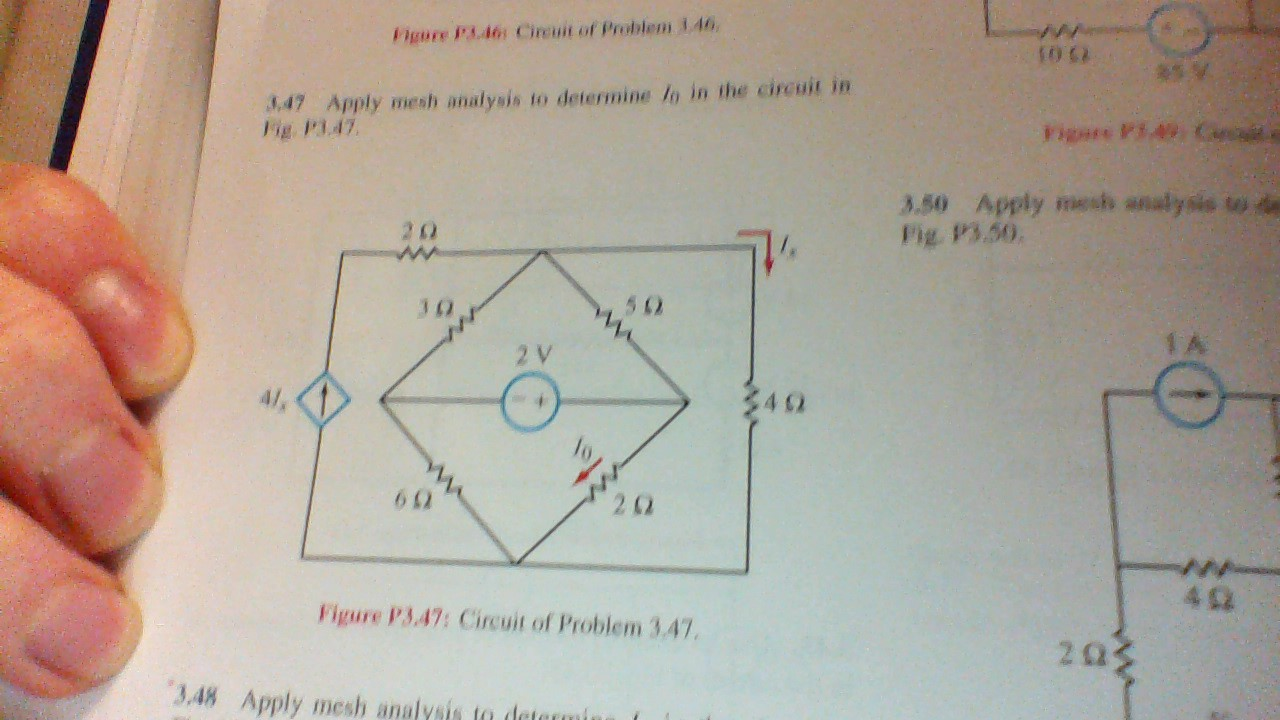 Solved Apply mesh analysis to determine I0 in the circuit in | Chegg.com