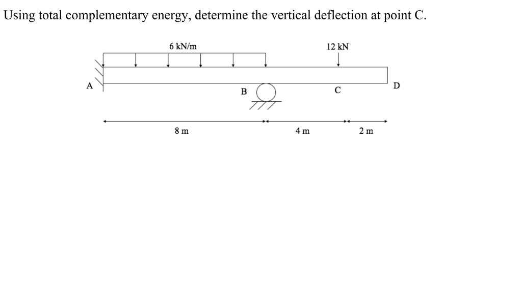 Solved Using total complementary energy, determine the | Chegg.com