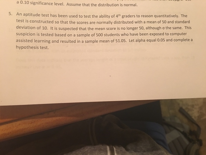 Solved An aptitude test has been used to test the ability of | Chegg.com