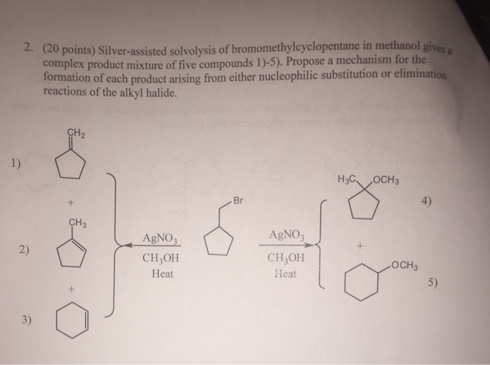 Solved Silver-assisted solvolysis of bromomethylcyclopentane | Chegg.com