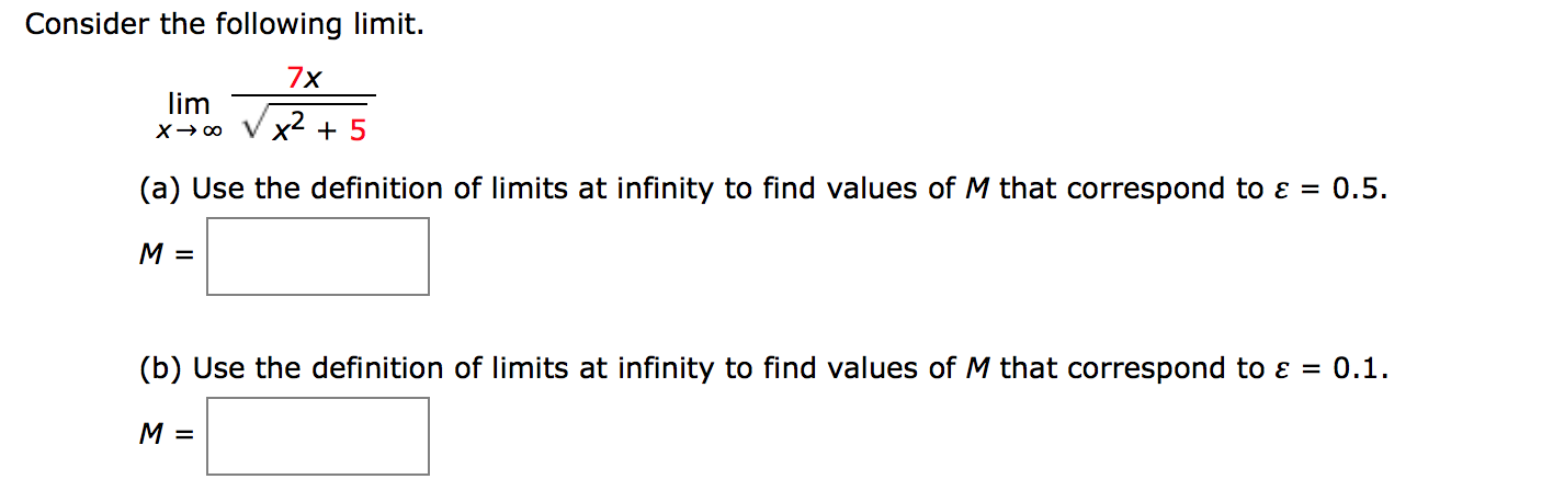 Solved Consider the following limit. lim_x rightarrow | Chegg.com