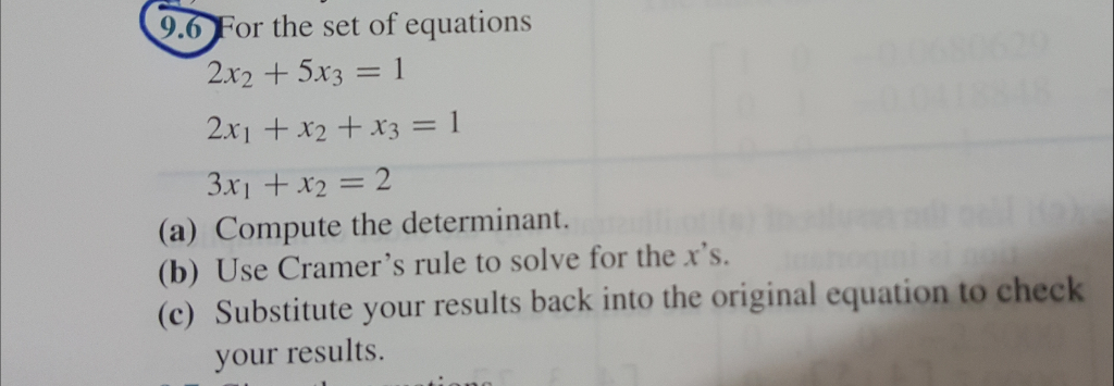Solved For The Set Of Equations 2x 2 5x 3 1 2x 1 X 2 Chegg