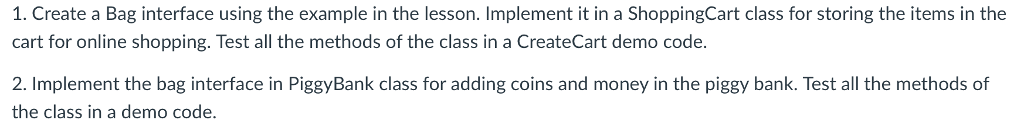 Solved public class On1i neShopper public static void | Chegg.com