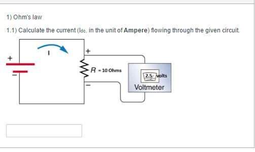 Solved Ohm's law Calculate the current (Idc, in the unit of | Chegg.com