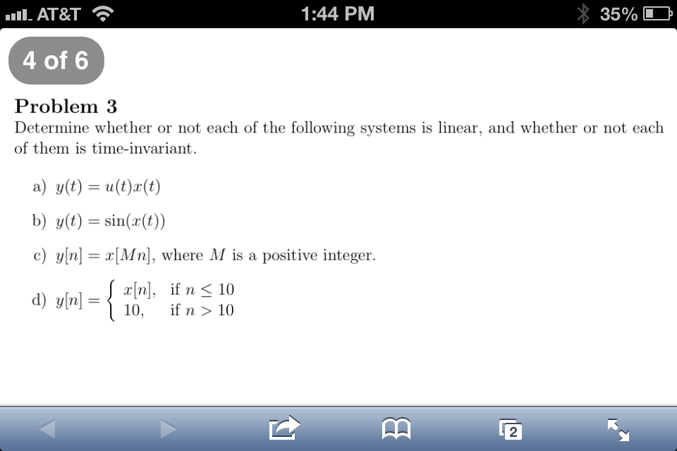 Solved Determine whether or not each of the following | Chegg.com