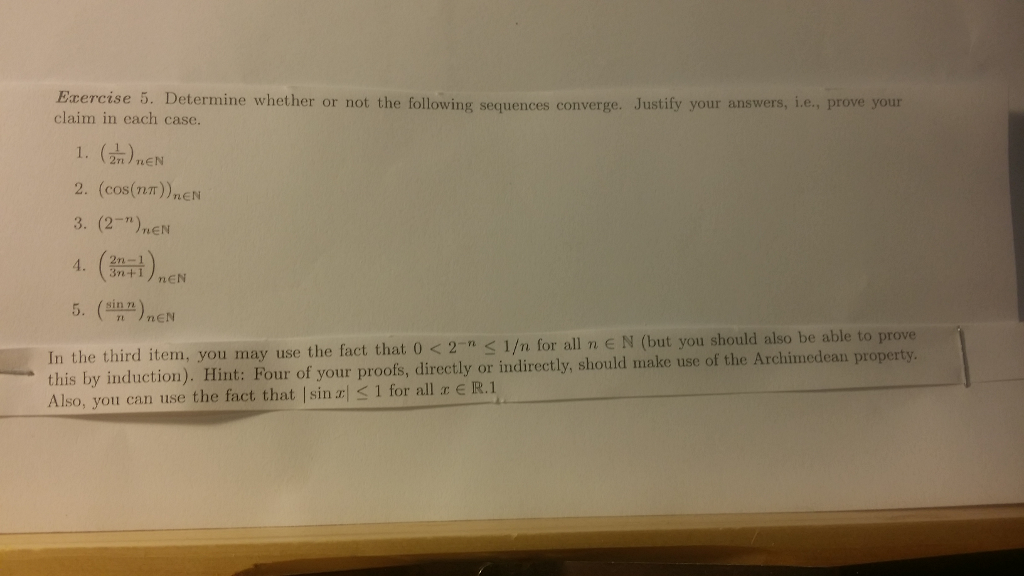 Solved Determine Whether Or Not The Following Sequences