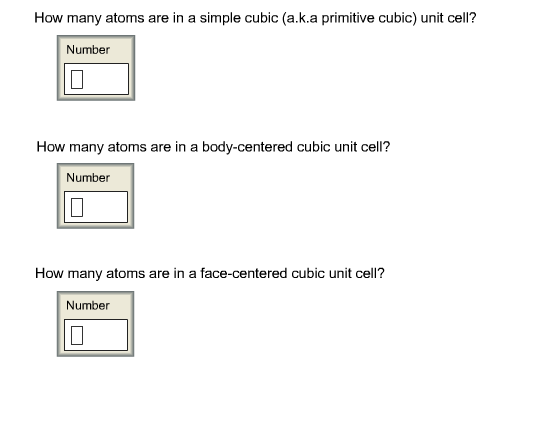 Solved How many atoms are in a simple cubic (a.k.a primitive | Chegg.com