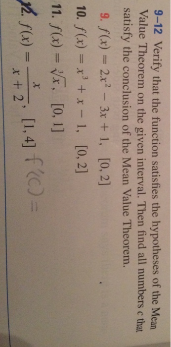 Solved 9-12 Verify that the function satisfies the | Chegg.com