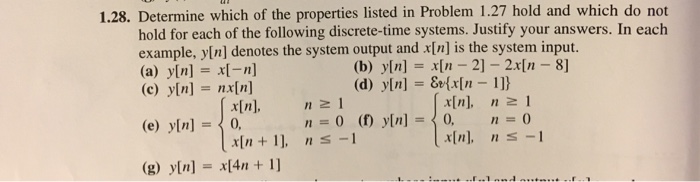 Solved Determine which of the properties listed in problem | Chegg.com