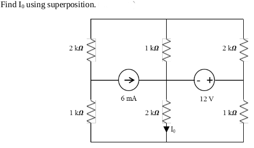 Solved Find I0 using superposition. | Chegg.com