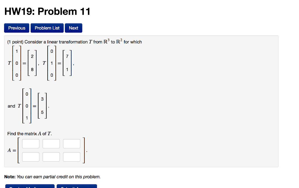 Solved HW19: Problem 11 Previous Problem List Next (1 point) | Chegg.com