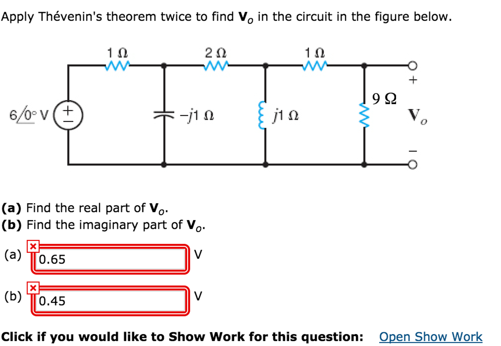 Solved Apply Thévenin's theorem twice to find Vo in | Chegg.com