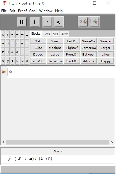 Solved Fitch: Proof 2 (1) (2.7 File Edit Proof Goal Window | Chegg.com