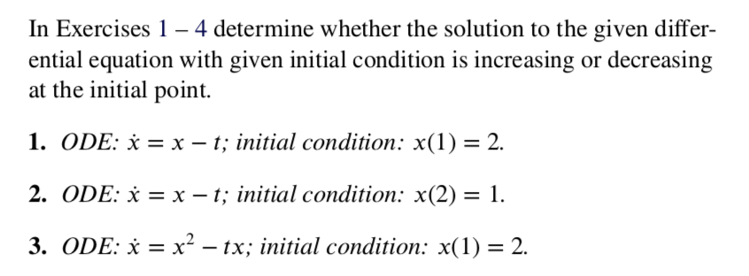 Solved In Exercises 1 - 4 determine whether the solution to | Chegg.com