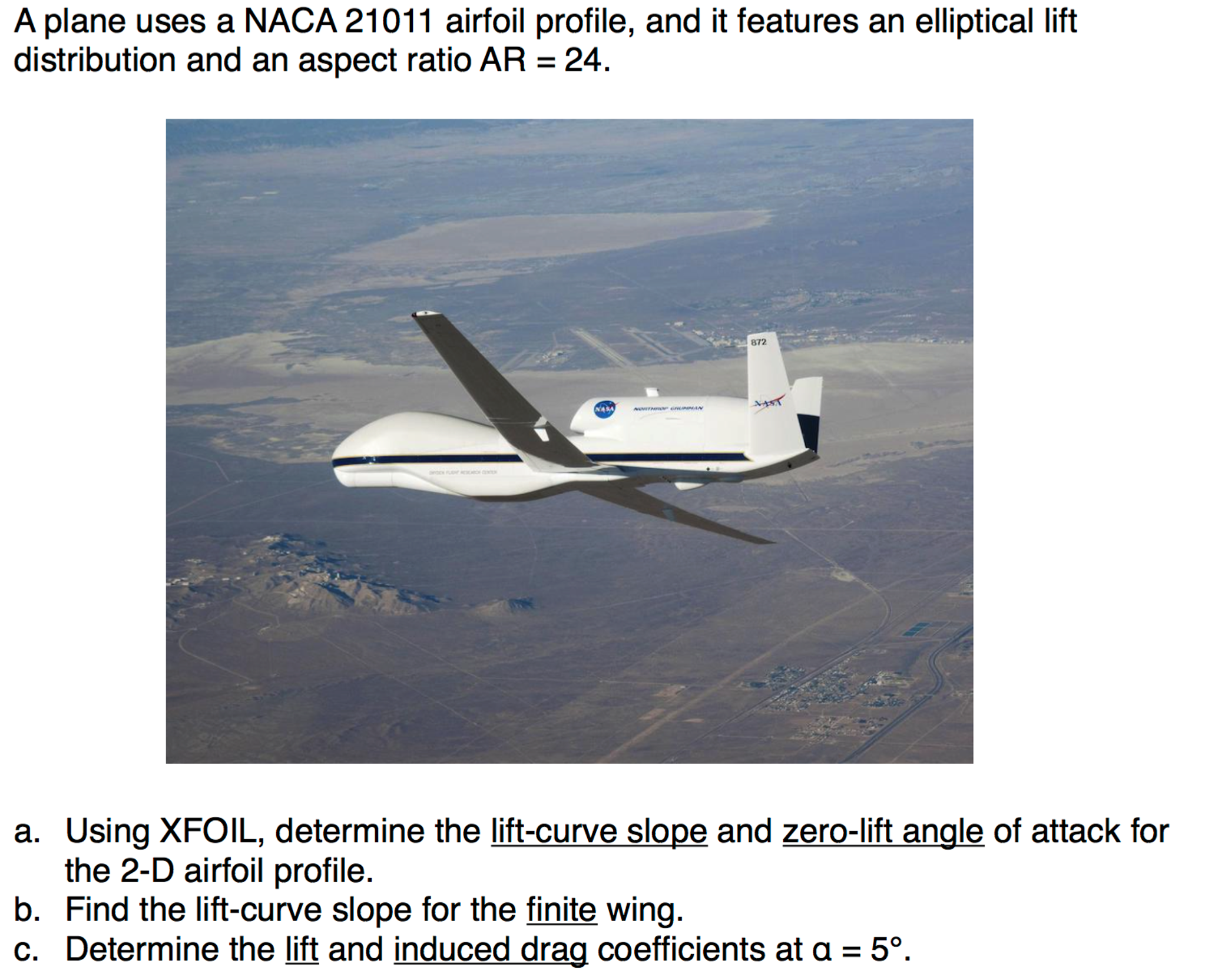 Solved A plane uses a NACA 21011 airfoil profile, and it | Chegg.com
