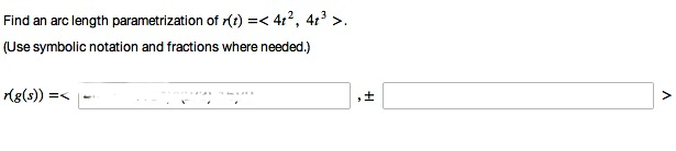 Solved Find an arc length parameterization of r(t)