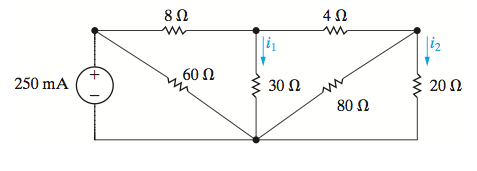 Solved Find i1 and i2 using current division. | Chegg.com