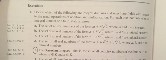 Solved Decide which of the following are integral domains | Chegg.com