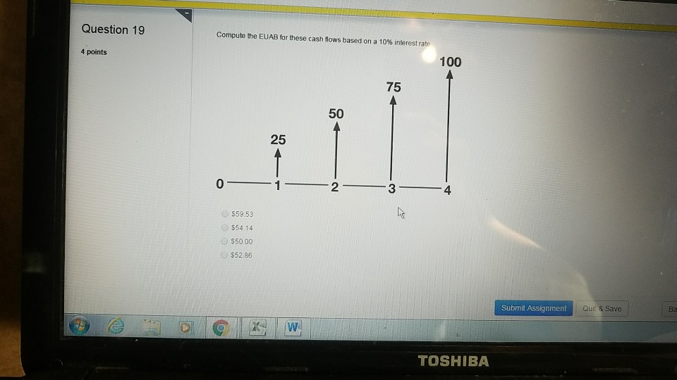 Solved Compute the EUAB for these cash flows based on a 10% | Chegg.com