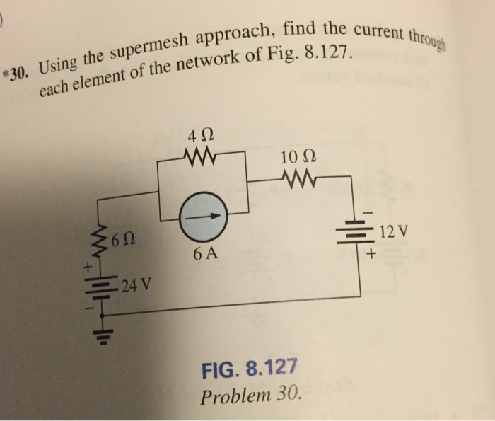 Solved Using the supermesh approach, find the current | Chegg.com
