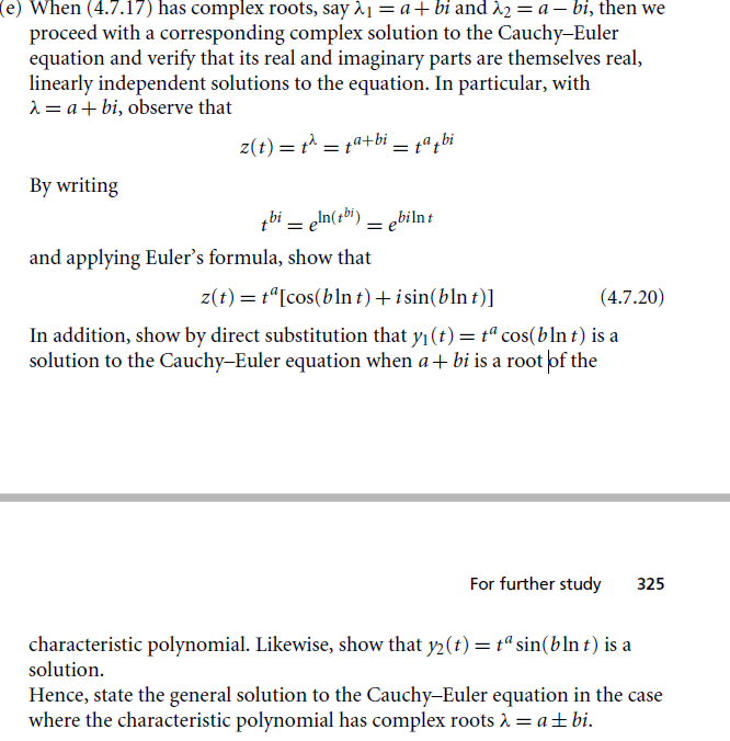 Solved When 4717 Has Complex Roots Say Lambda1 A 