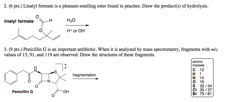 Solved 2. (6 pts.) Linalyl formate is a pleasant-smelling | Chegg.com