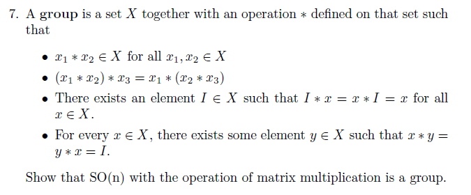 Solved 7. A group is a set X together with an operation | Chegg.com