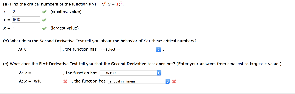 Solved A Find The Critical Numbers Of The Function F X