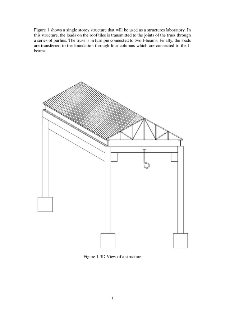 Solved Figure 1 shows a single storey structure that will be | Chegg.com