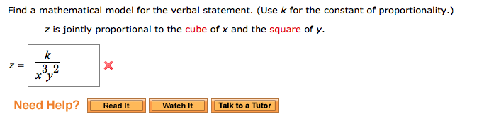 Solved jointly proportional and varies jointly questions | Chegg.com