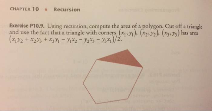 Solved Using Recursion Compute The Area Of A Polygon Cut
