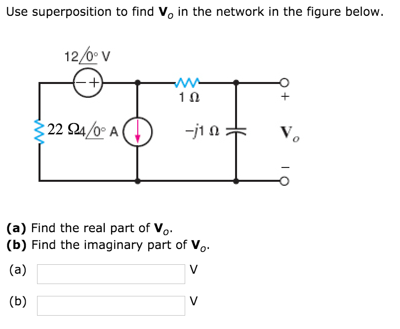 Solved Use superposition to find V0 in the network in the | Chegg.com